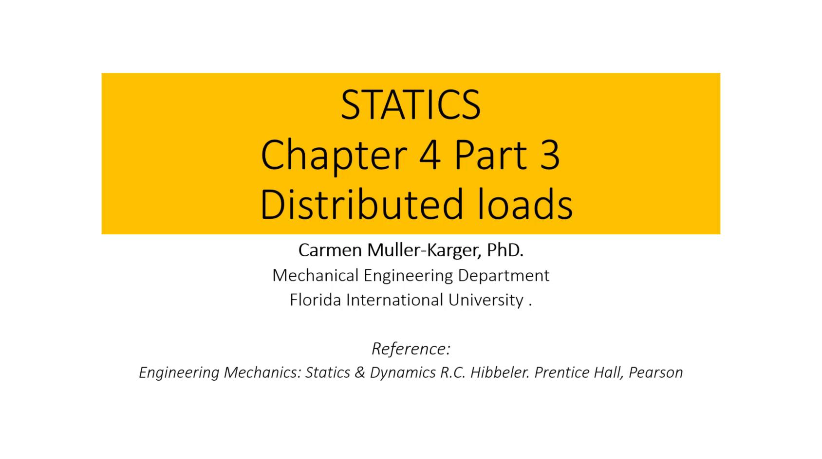 EGN 3311 CH 4 Part3 Distributed Loads Narrated lecture