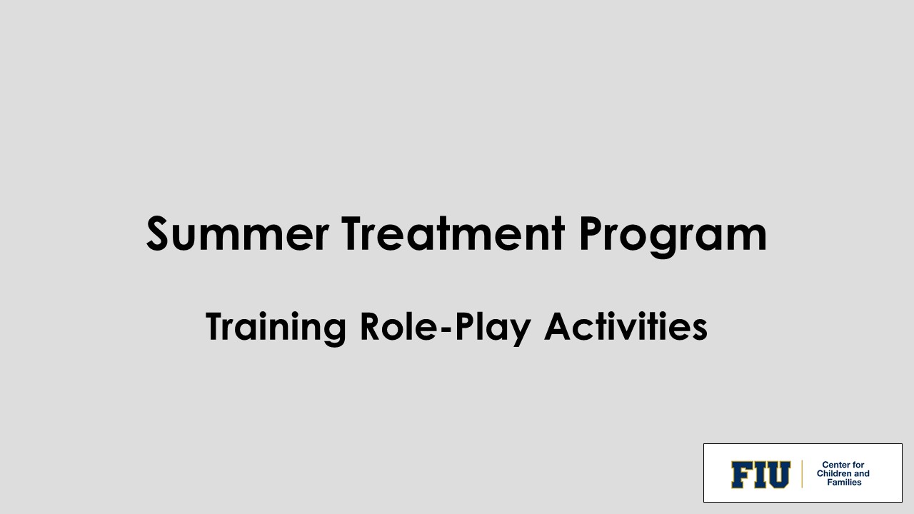 Training Role-Play Activities