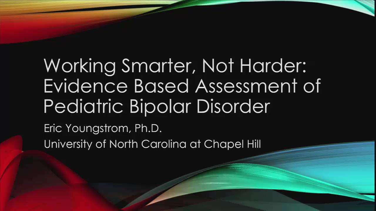CCF Speaker Series Eric Youngstrom, Ph.D. 9-11-2015