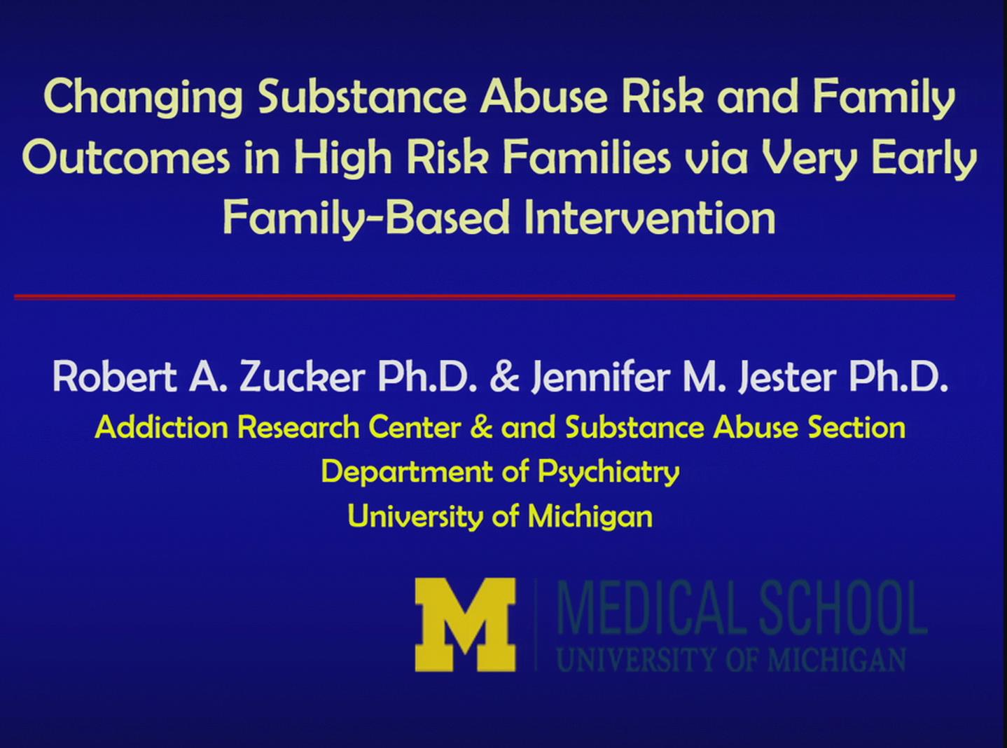 CCF Speaker Series Robert A. Zucker, Ph.D., 1-20-2017